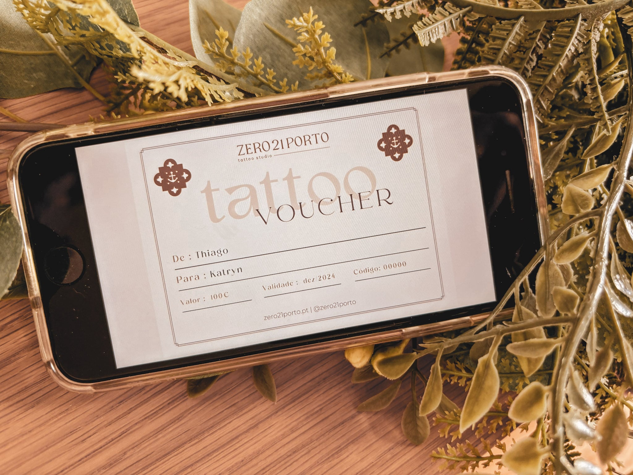 Tattoo Voucher - Zero21 Porto Tattoo Studio